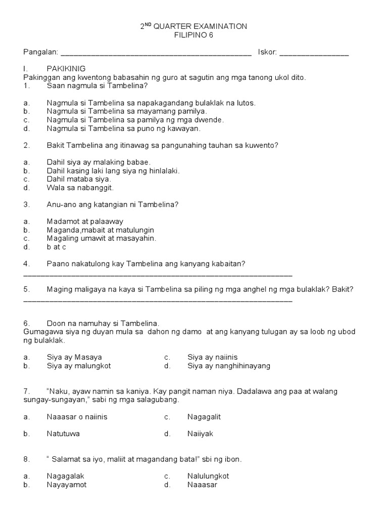 Filipino 6 | PDF