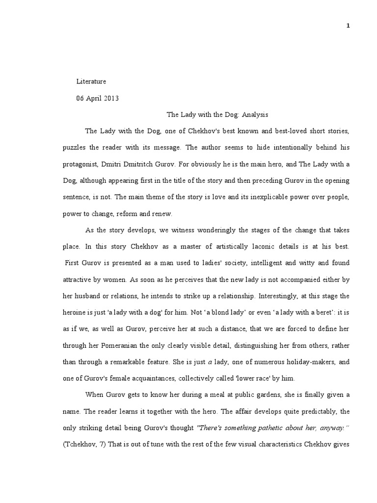 The Lady With The Dog | PDF | Anton Chekhov