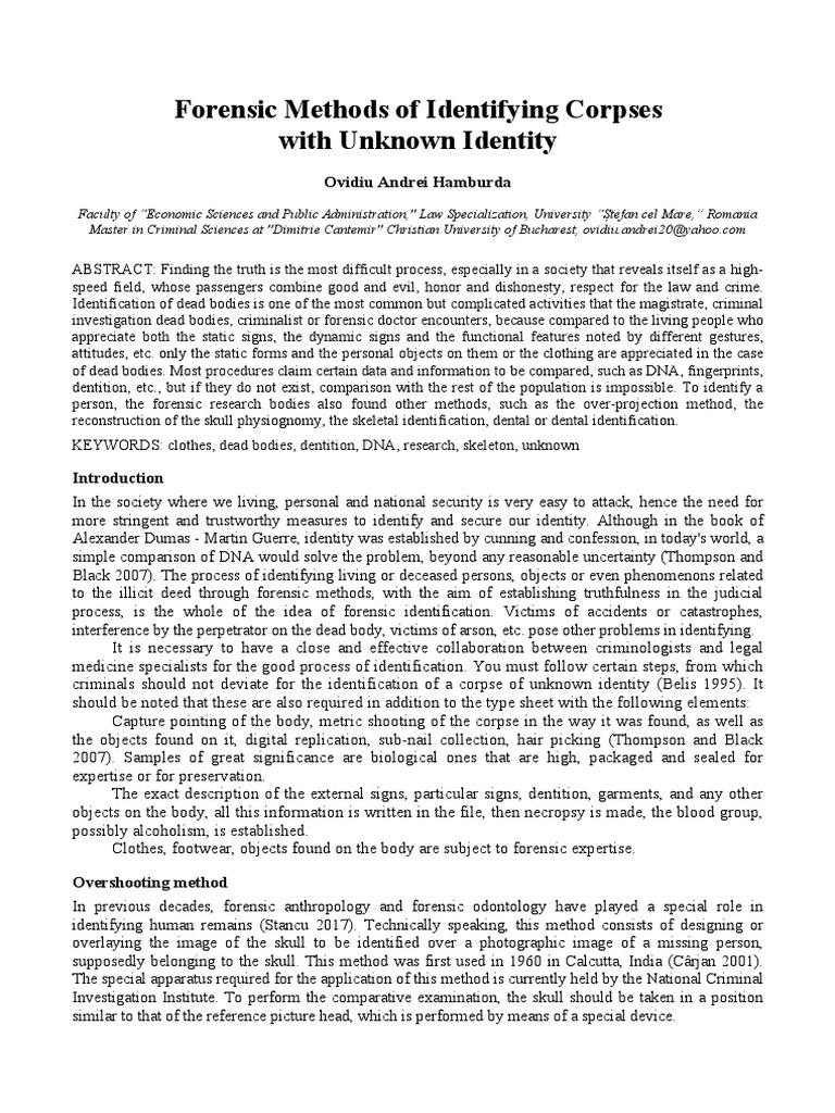 027OA | PDF | Forensic Science | Cadaver