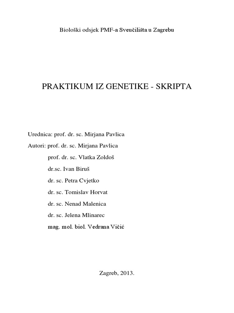 Praktikum Iz Genetike | PDF