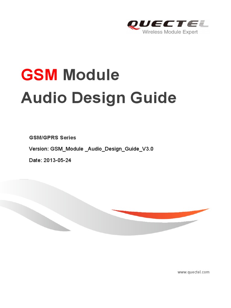 Quectel GSM Module Audio Design Guide V3.0 | PDF | Cellular Network | Radio