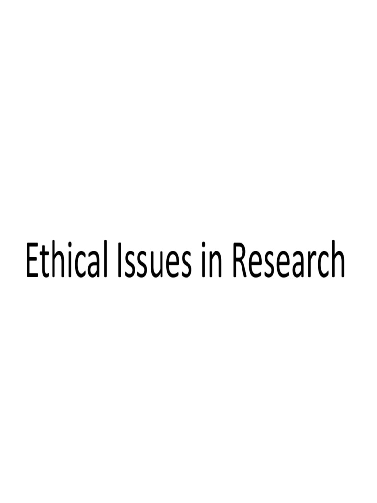 Ethical Issues in Research Methodologies | PDF | Plagiarism | Theory
