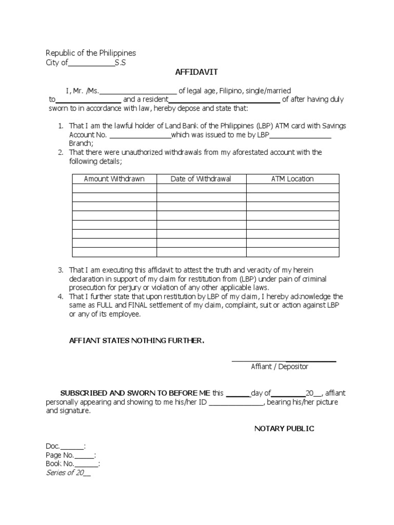 Annex B - Affidavit | PDF