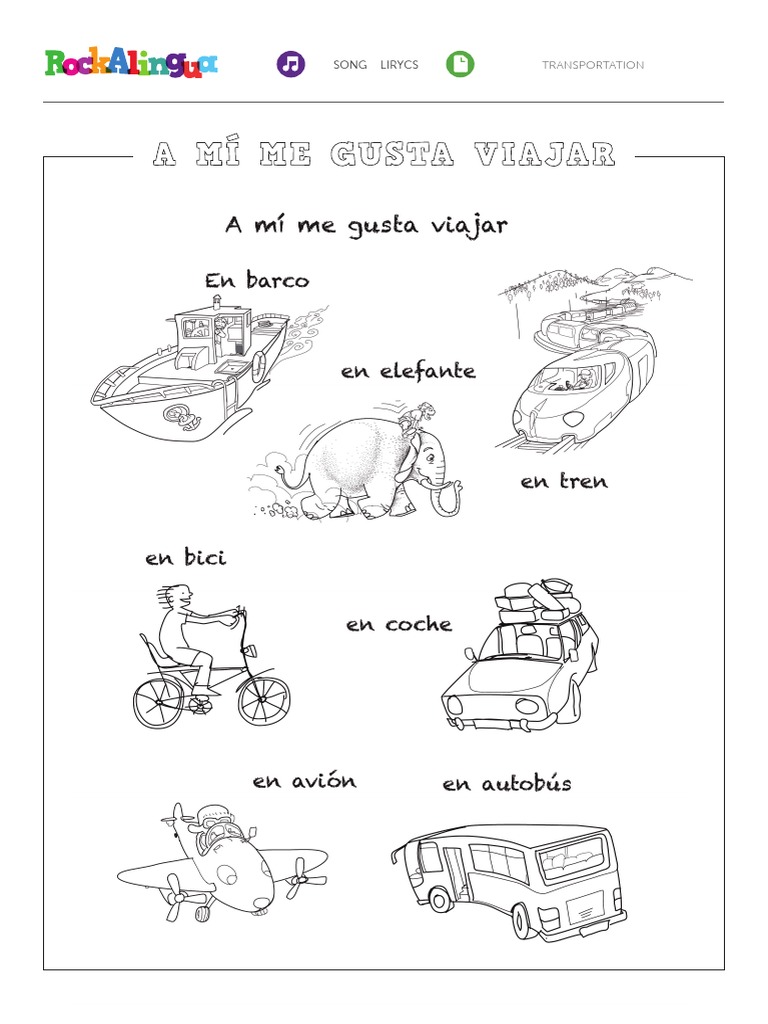 A Mi Me Gusta Viajar (Clase de Ele Rockalingua) | PDF