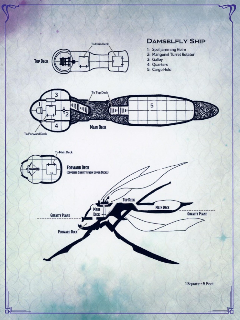 Spelljammer - Ship - Damselfly Ship | PDF