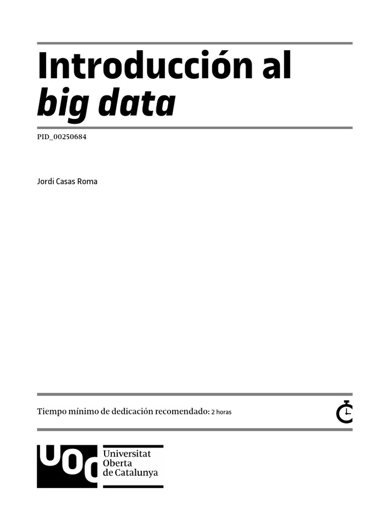 1 - Introducción Al Big Data | PDF | Big Data | Xml