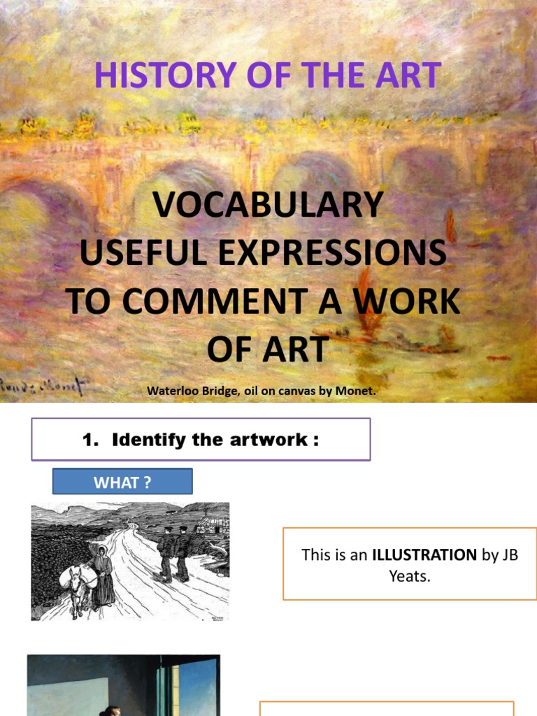History of The Art: Vocabulary Useful Expressions To Comment A Work of ...
