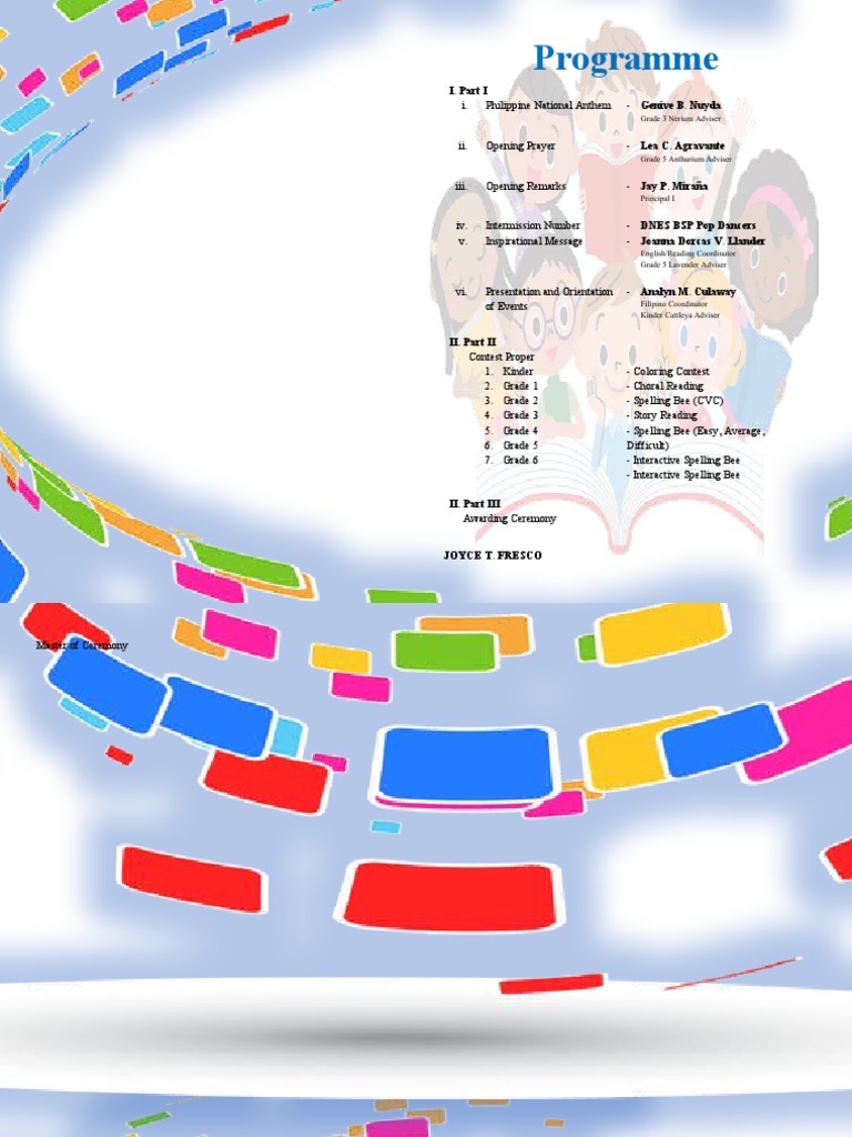 Programme ENGLISG Reading Month 2022 | PDF