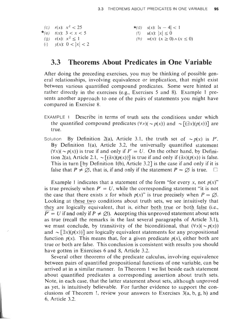 Predicate Calculus Theorems | PDF | First Order Logic | Theorem