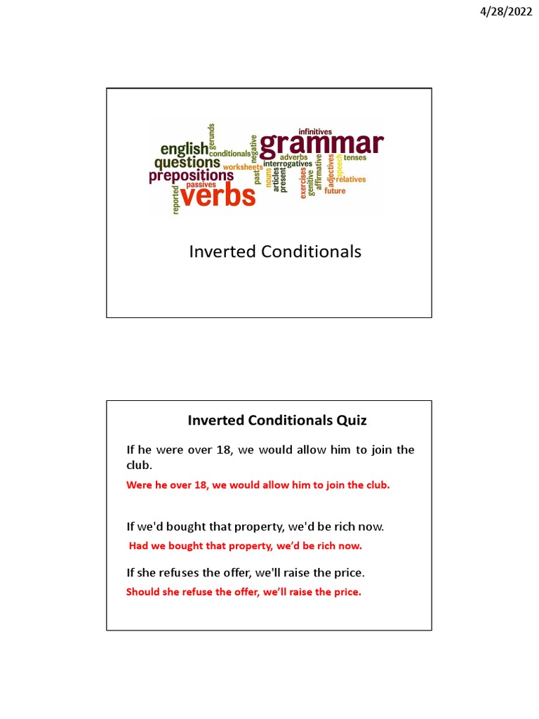 Inverted Conditionals | PDF