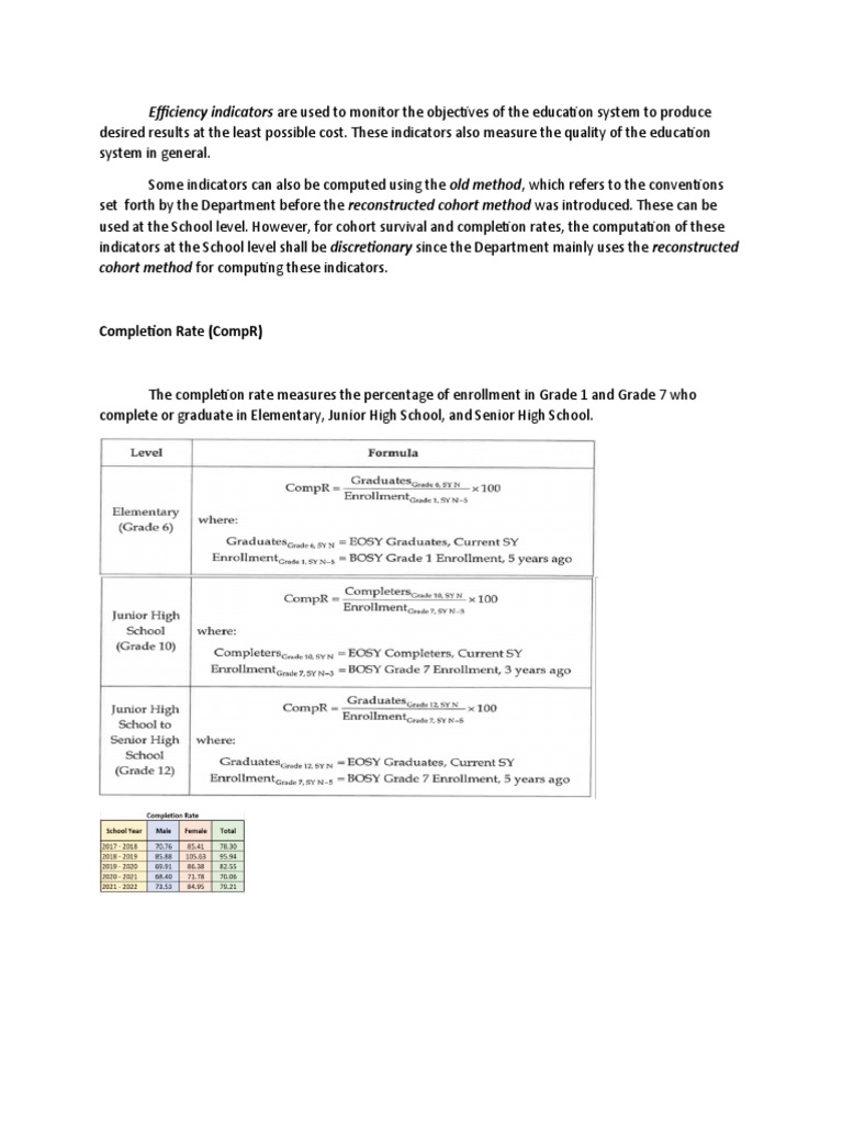 Completion Rate g10&g12 | PDF