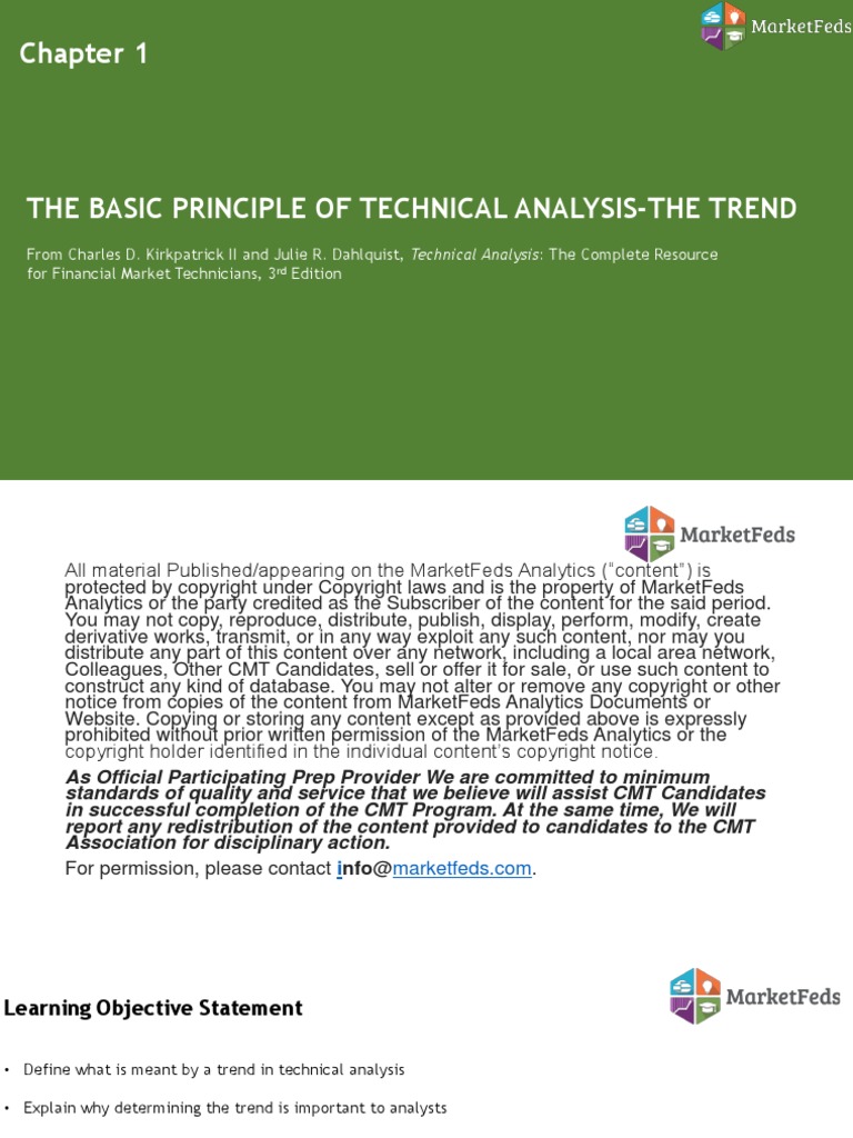 Chapter 1 - Basic Principles of Technical Analysis | Download Free PDF ...
