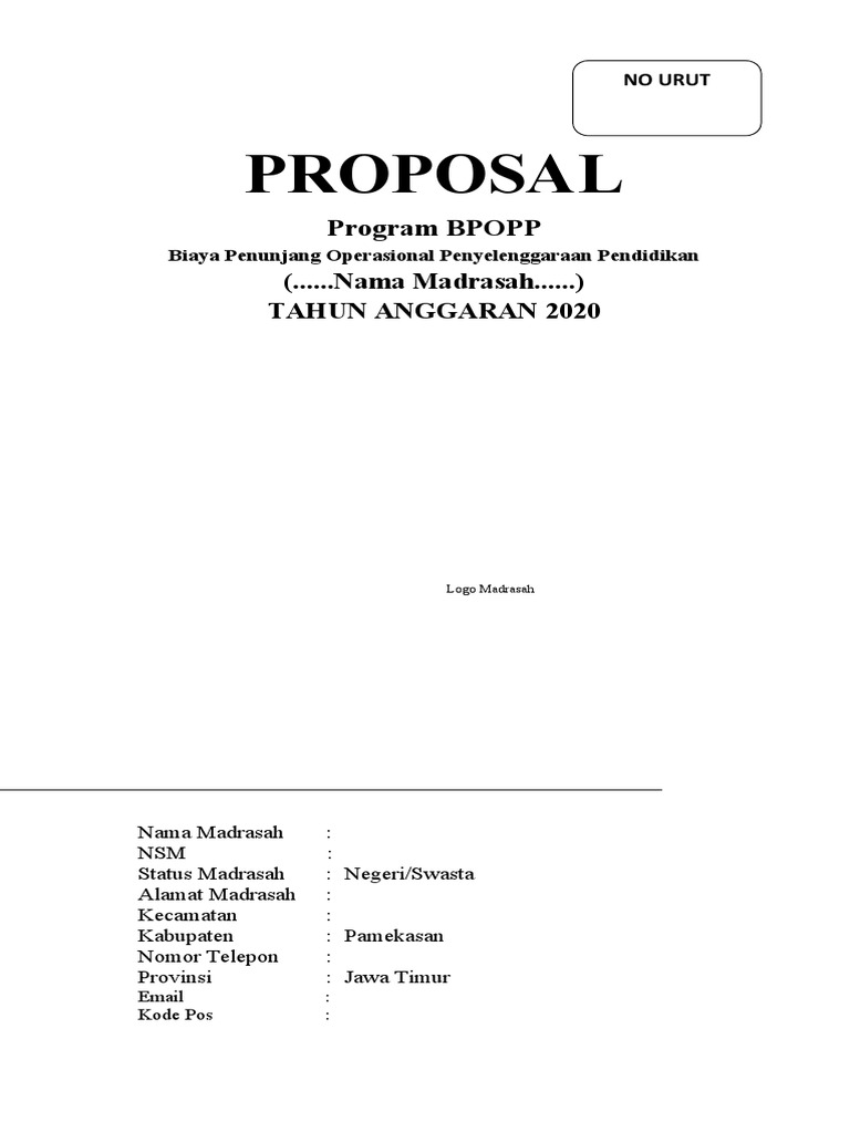 Proposal Dana Hibah Program Bpopp Ma 2021 | PDF | Karier & Perkembangan