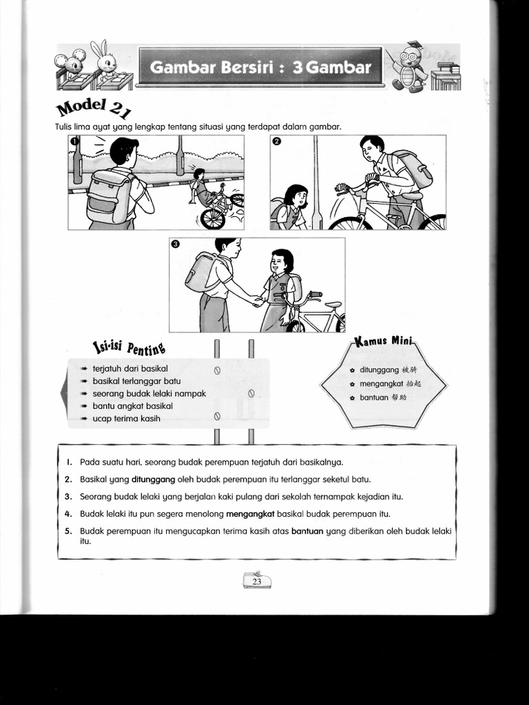 10 Contoh Bina Ayat Gambar Tiga | PDF