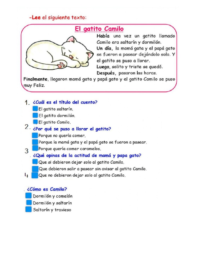 Ficha Gato Camilo | PDF