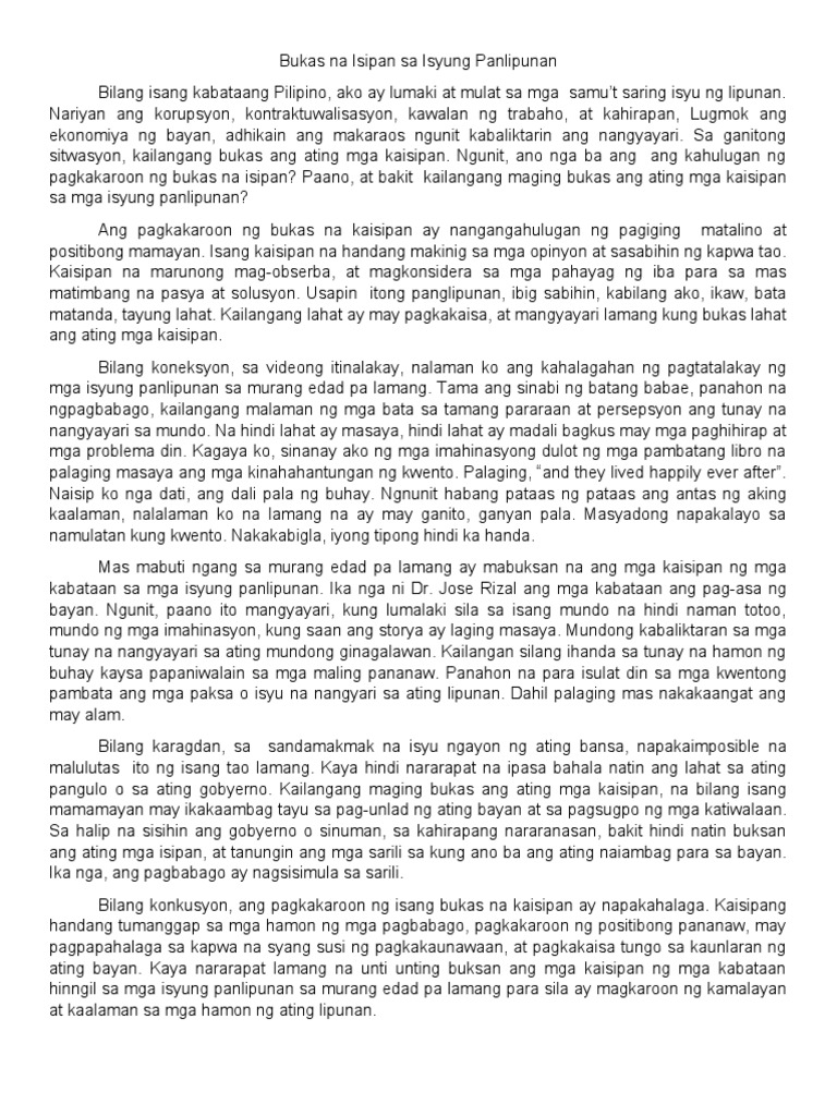 Filipino Sanaysay | PDF