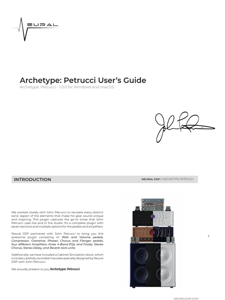 Archetype Petrucci V1 0 0 Pdf Equalization Audio Mac Os