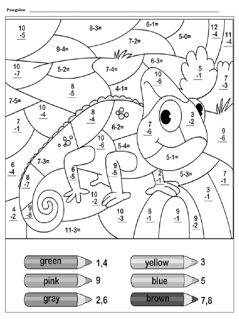 Addition Coloring Worksheet | PDF