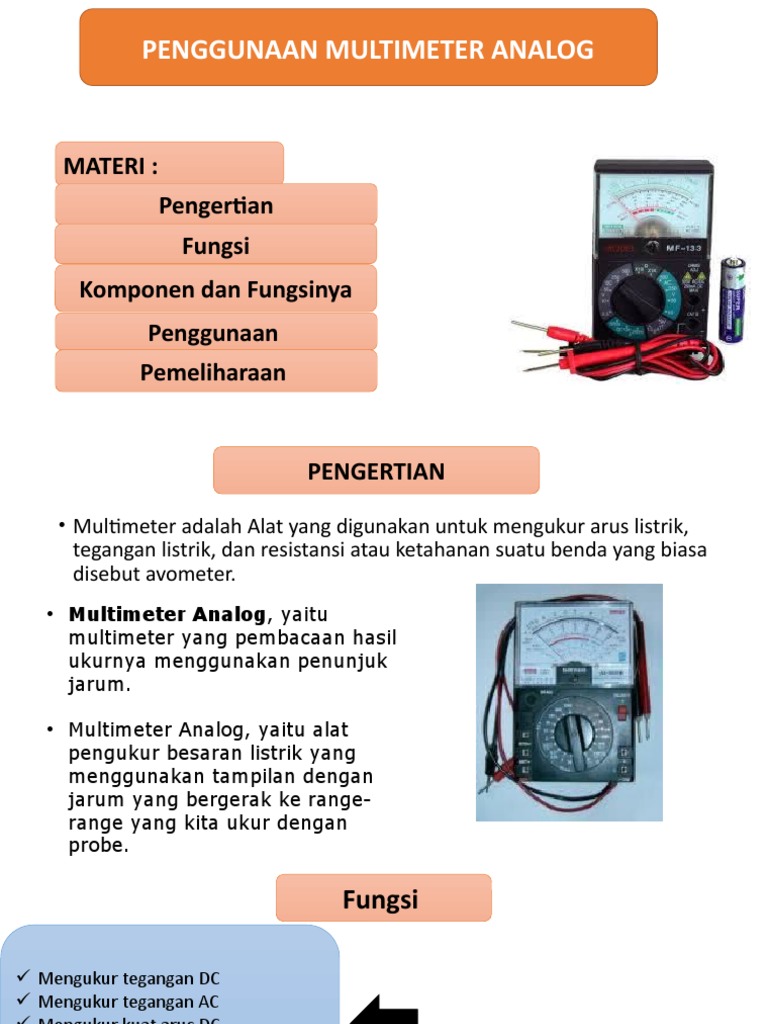 Panduan Penggunaan Multimeter Analog | PDF | Teknologi & Rekayasa