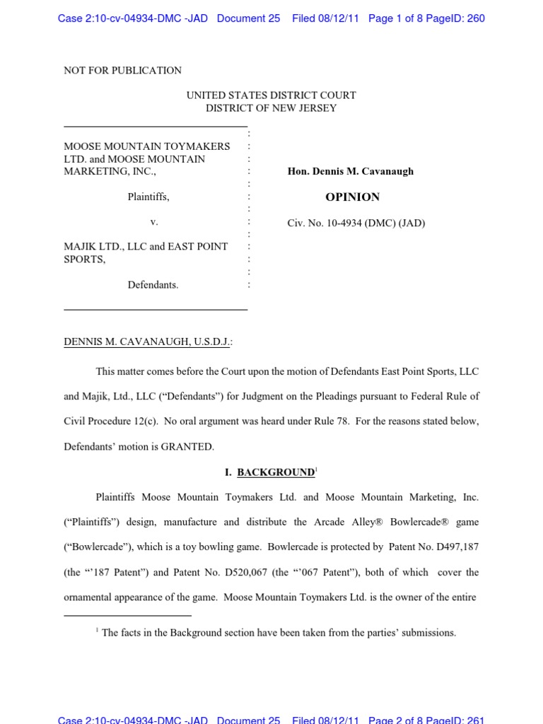 Hon. Dennis M. Cavanaugh: Opinion | PDF | Tortious Interference | Pleading