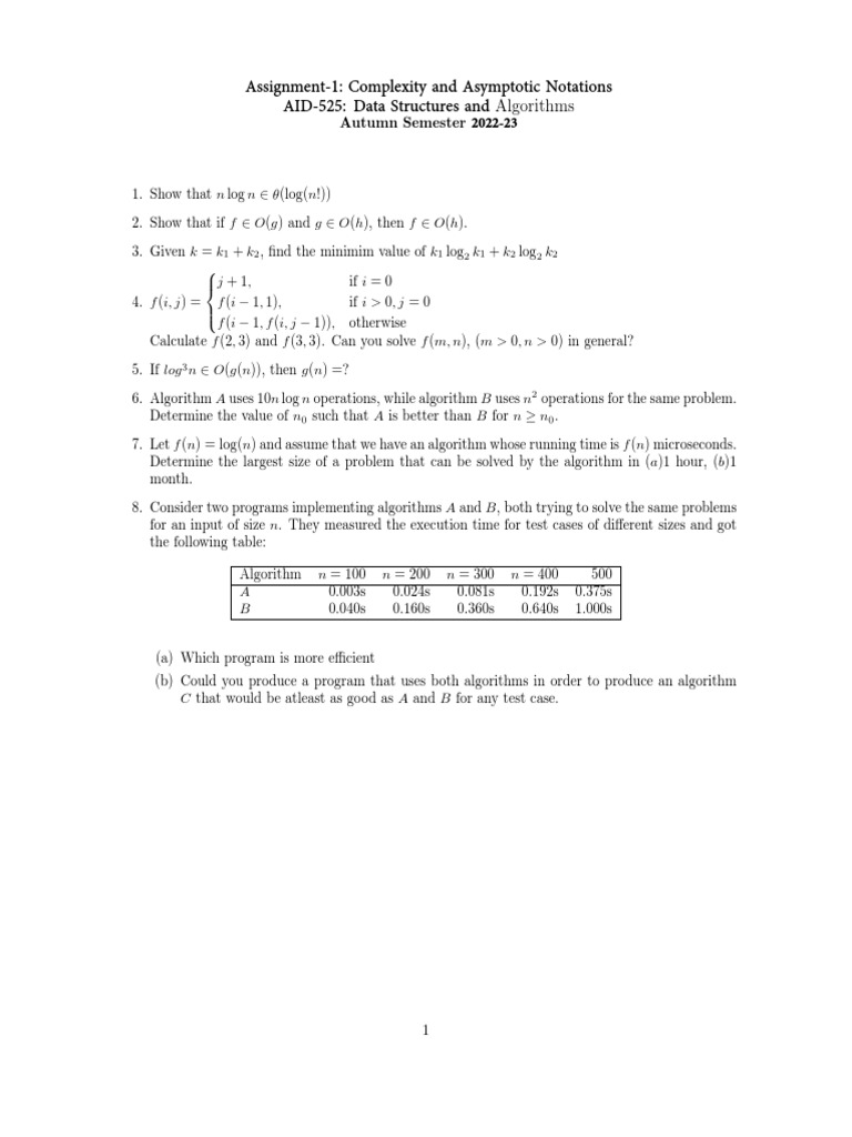Assignment 1 AID | PDF