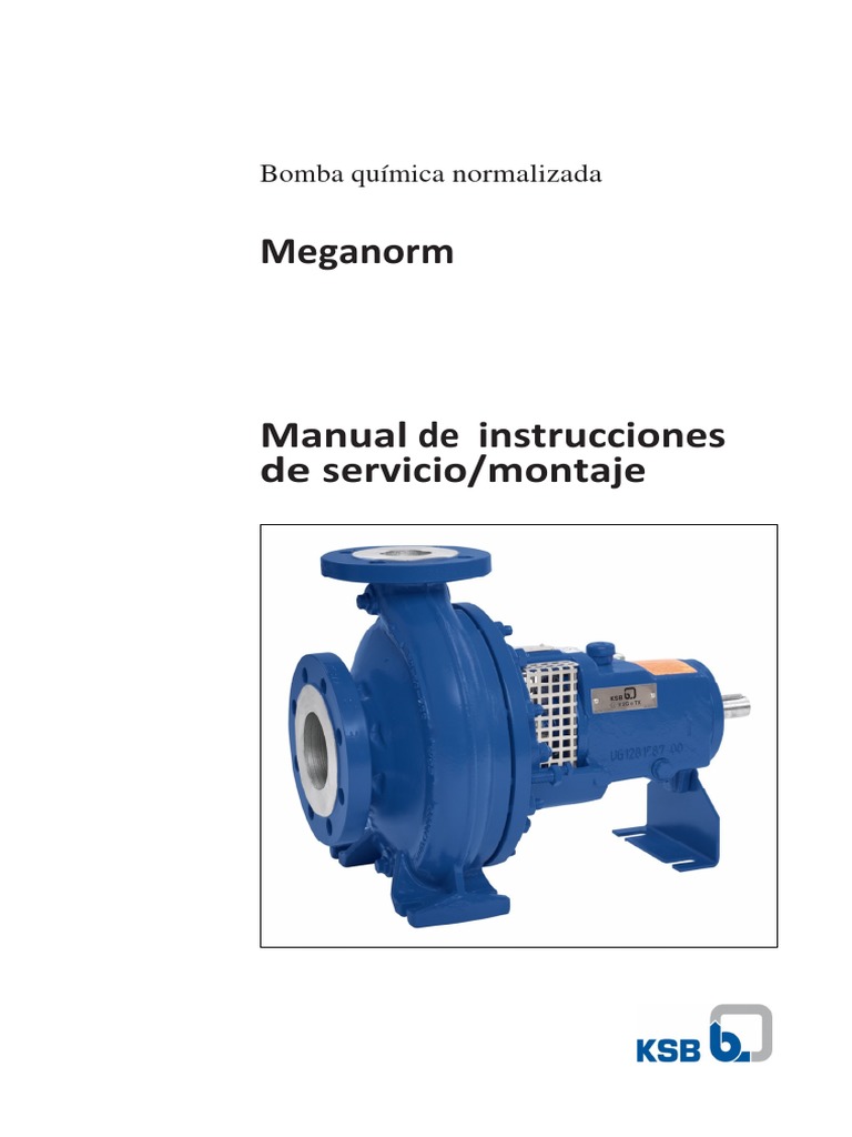 Bomba KSB Meganorm 080-050-200g | Descargar gratis PDF | Rodamiento (Mecánico) | Bomba