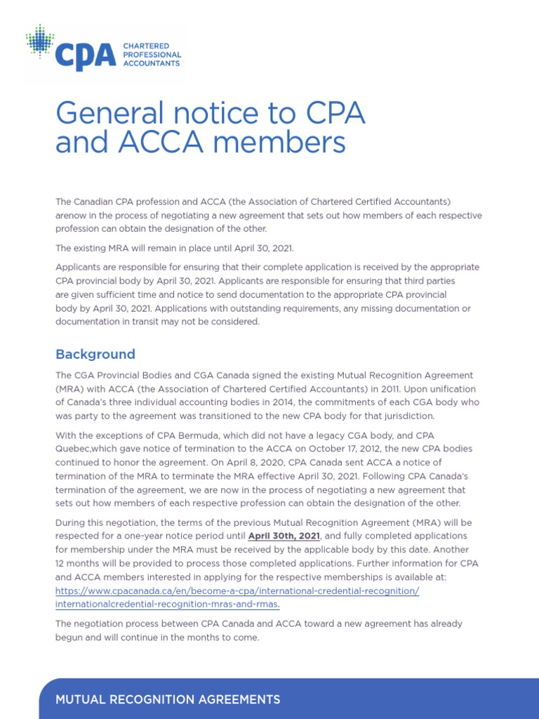 IC General Notice To CPA ACCA Members en | PDF | Accountant | Financial ...