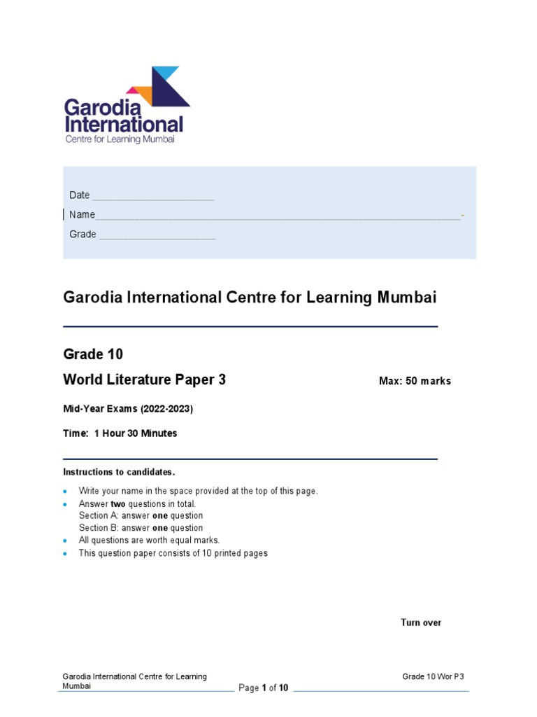 gr10 WOR P3 | PDF