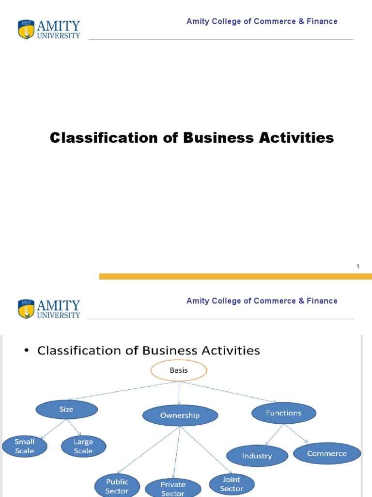 Module 1 Classification of Business Activities (1) | PDF