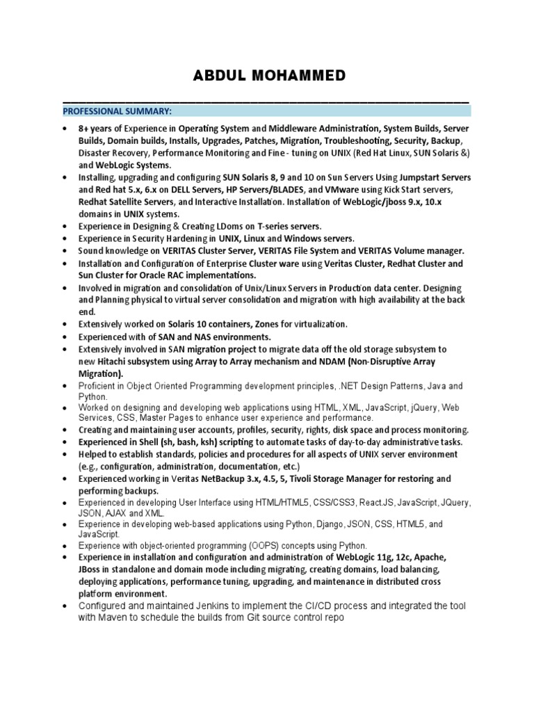 Abdul Mateen Middleware Devops Resume | PDF | Cloud Computing | Scripting Language