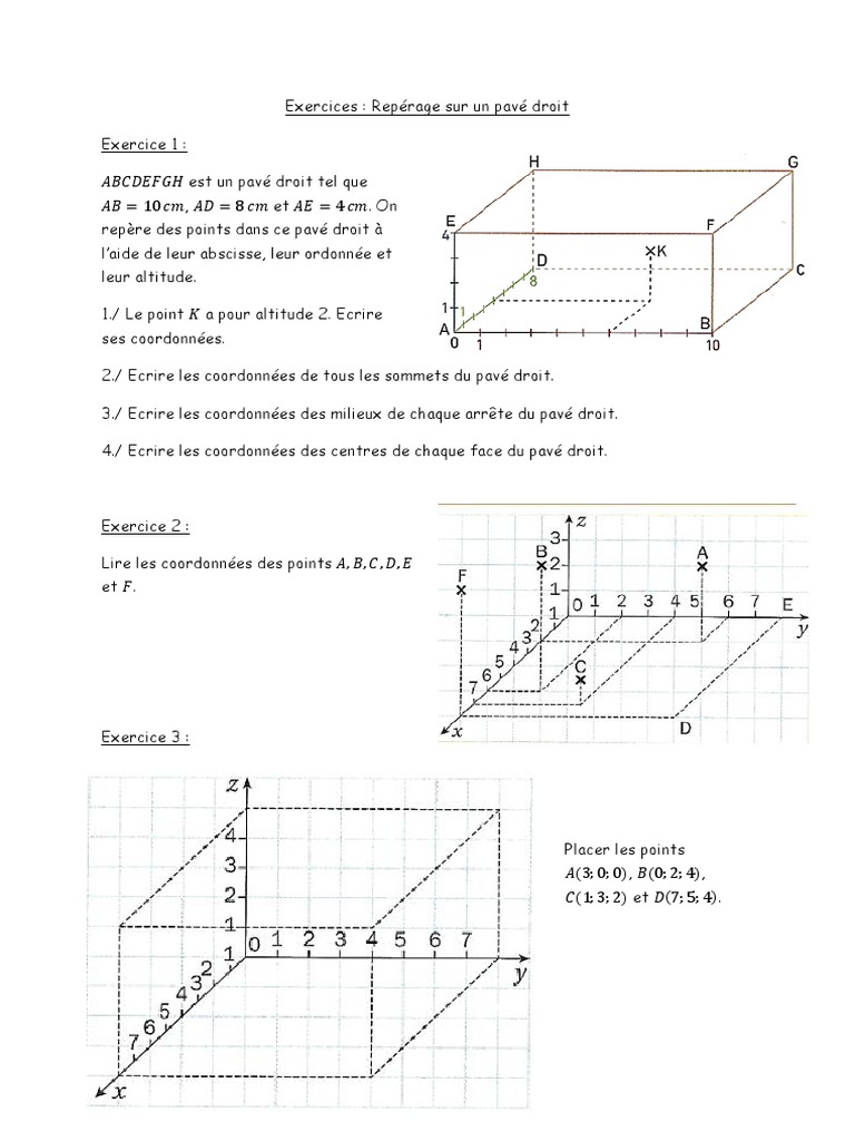 4e s1 Exercice Pave Droit | PDF