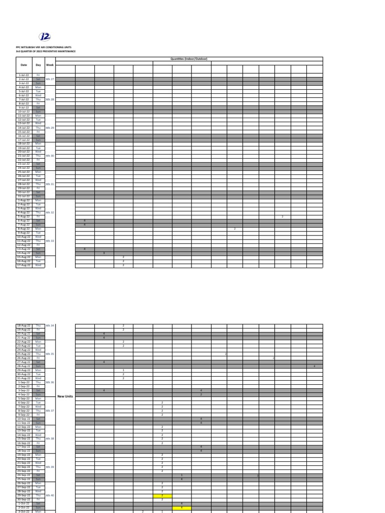 ACU schedule 2021-2022 (In House) - Copy | PDF