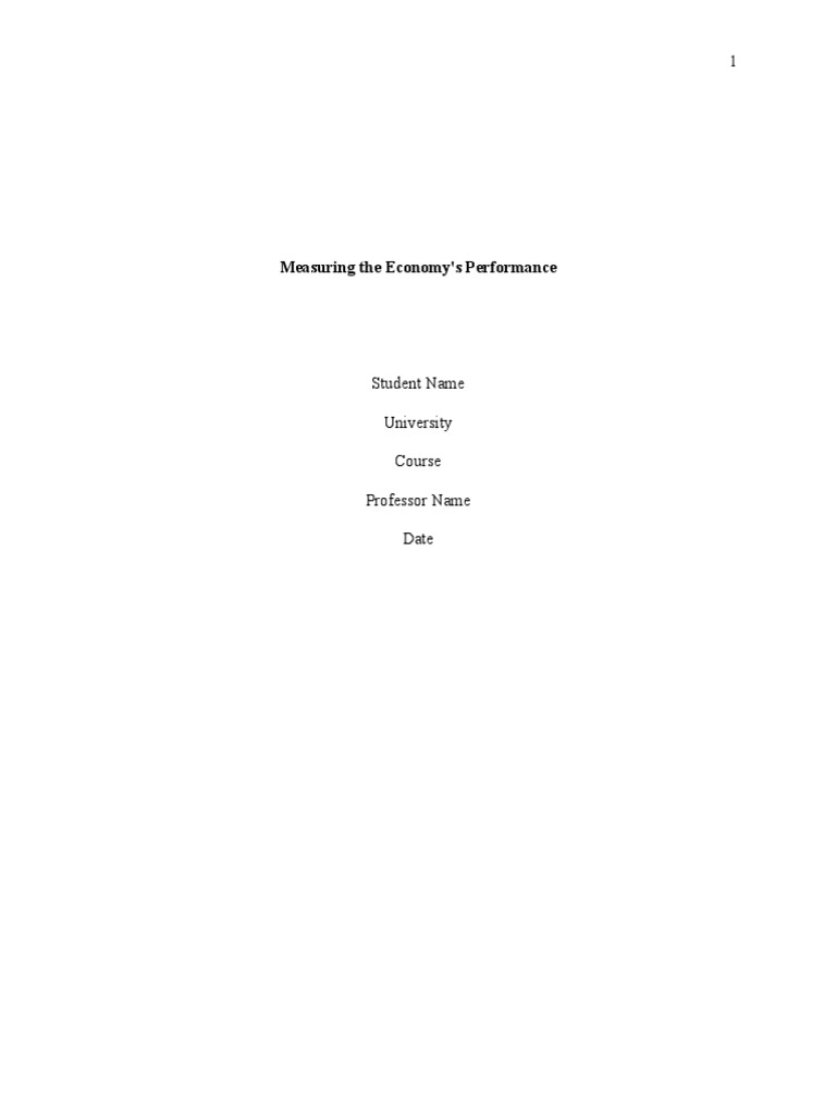 Measuring The Economy's Performance | PDF | Cost Of Living | Gross ... Measuring The Economy's Performance | PDF | Cost Of Living | Gross ...
