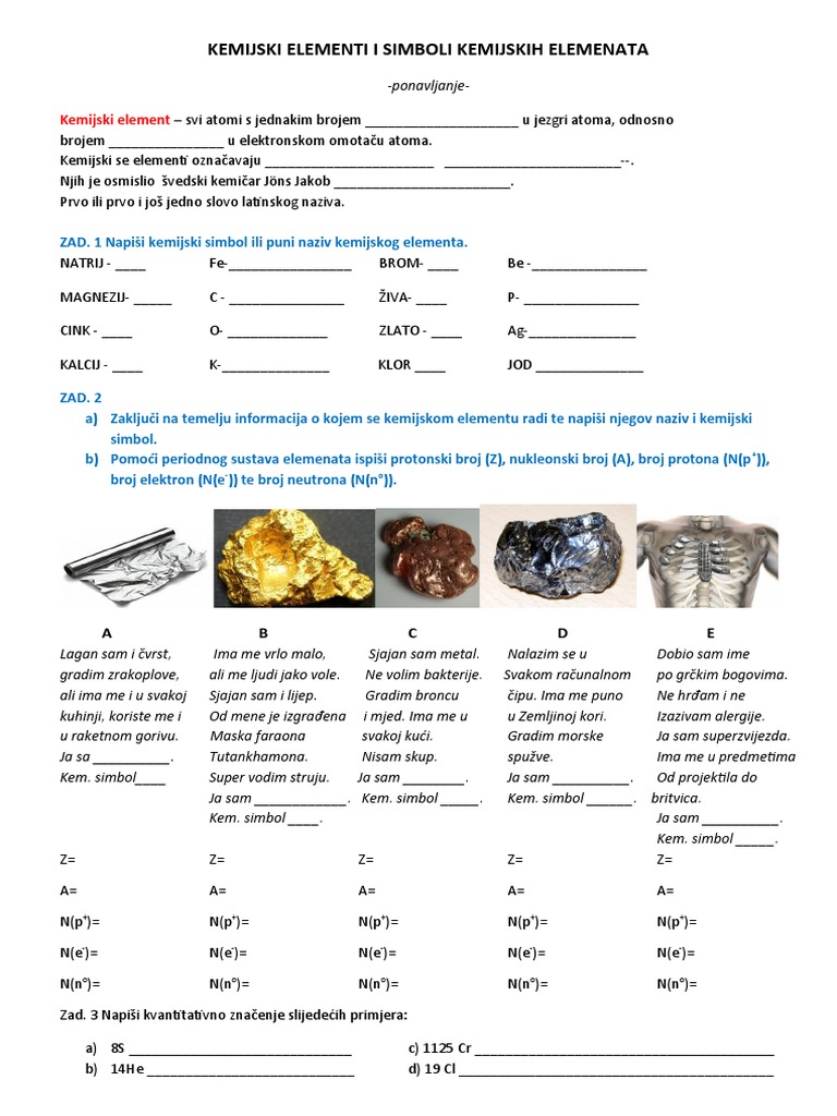 RL - Kemijski Simboli | PDF