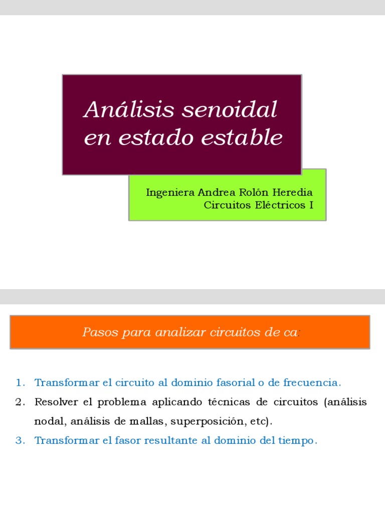 Analisis Senoidal en Estado Estable | PDF | Cantidades fisicas | Ingenieria Eléctrica