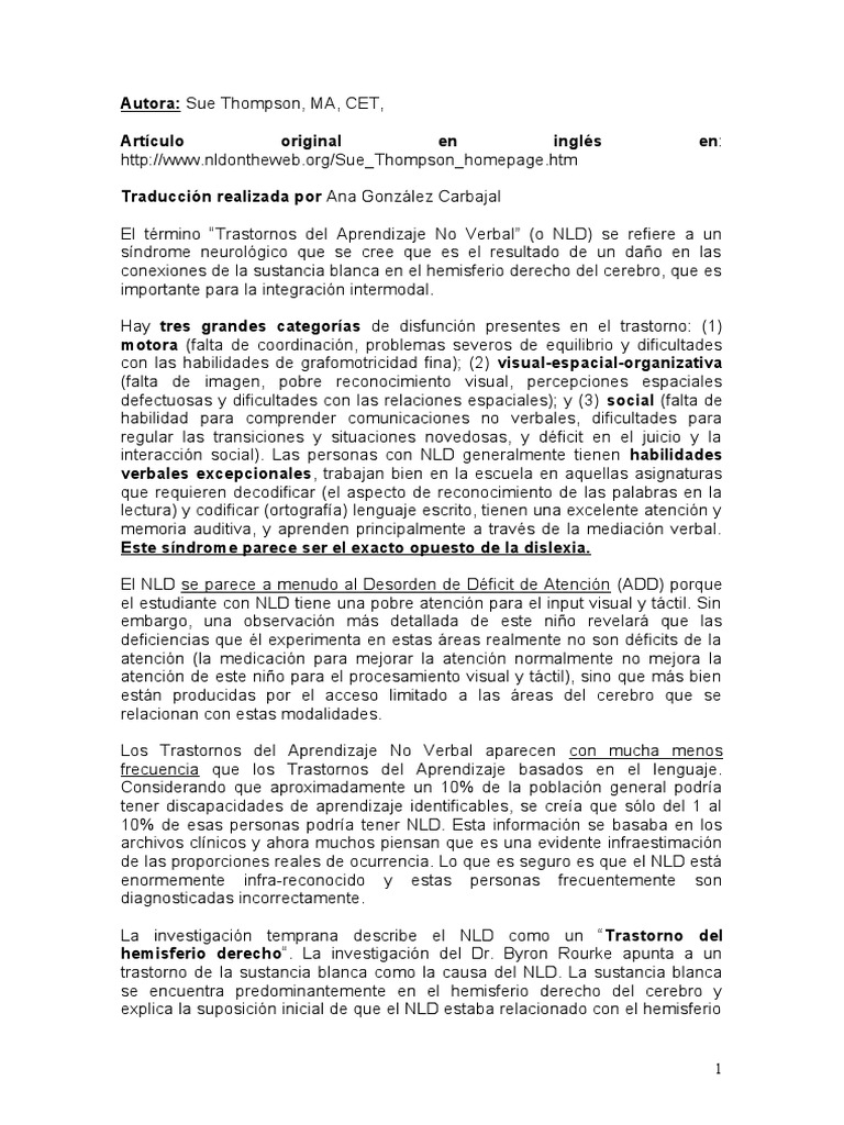 TNV | PDF | Aprendizaje | Memoria