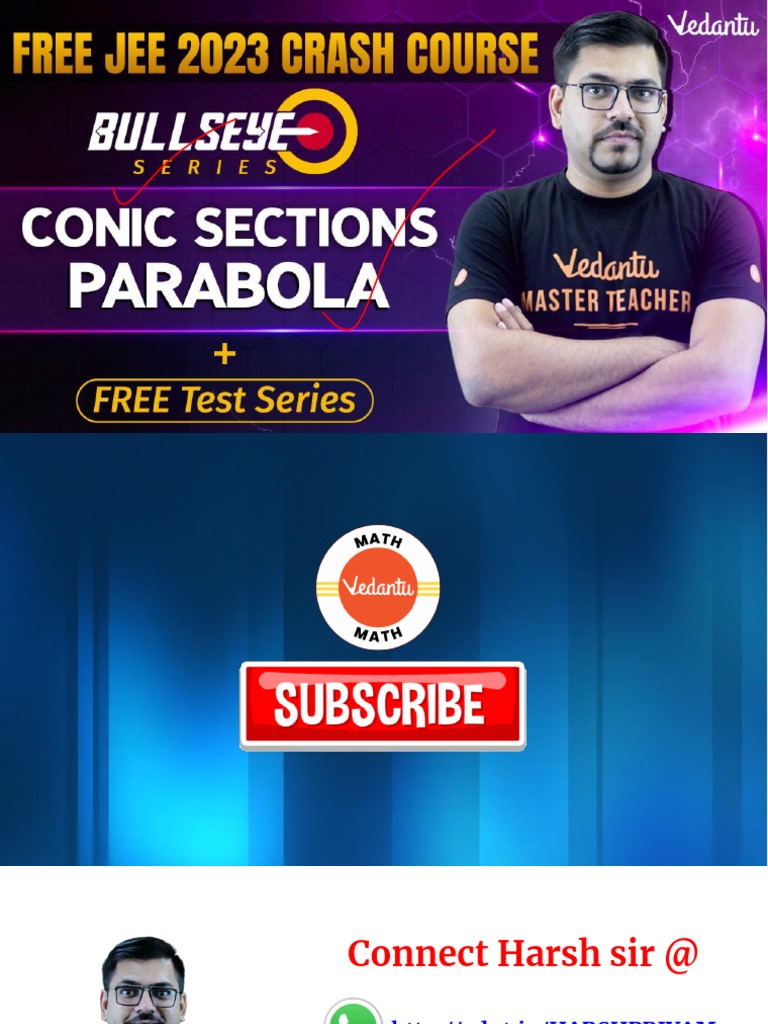 JEE+Crash+Course+ +Phase+I+ +parabola+ +vmath | PDF | Perpendicular | Geometry