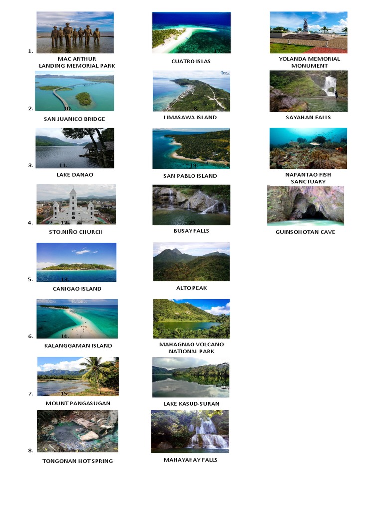 Leyte Tourist Spots | PDF | Science & Mathematics