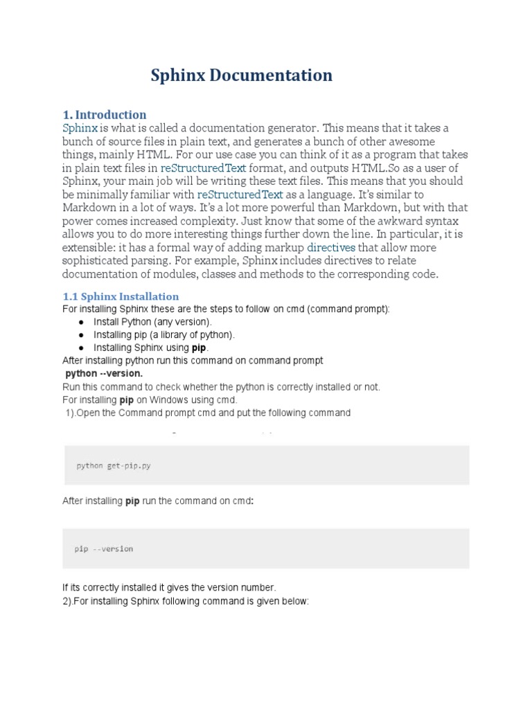 Sphinx Documentation Pdf Directory Computing Command Line Interface 7426