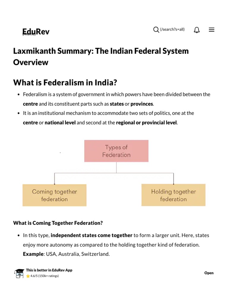 Federal System | PDF | U.S. State | Federation