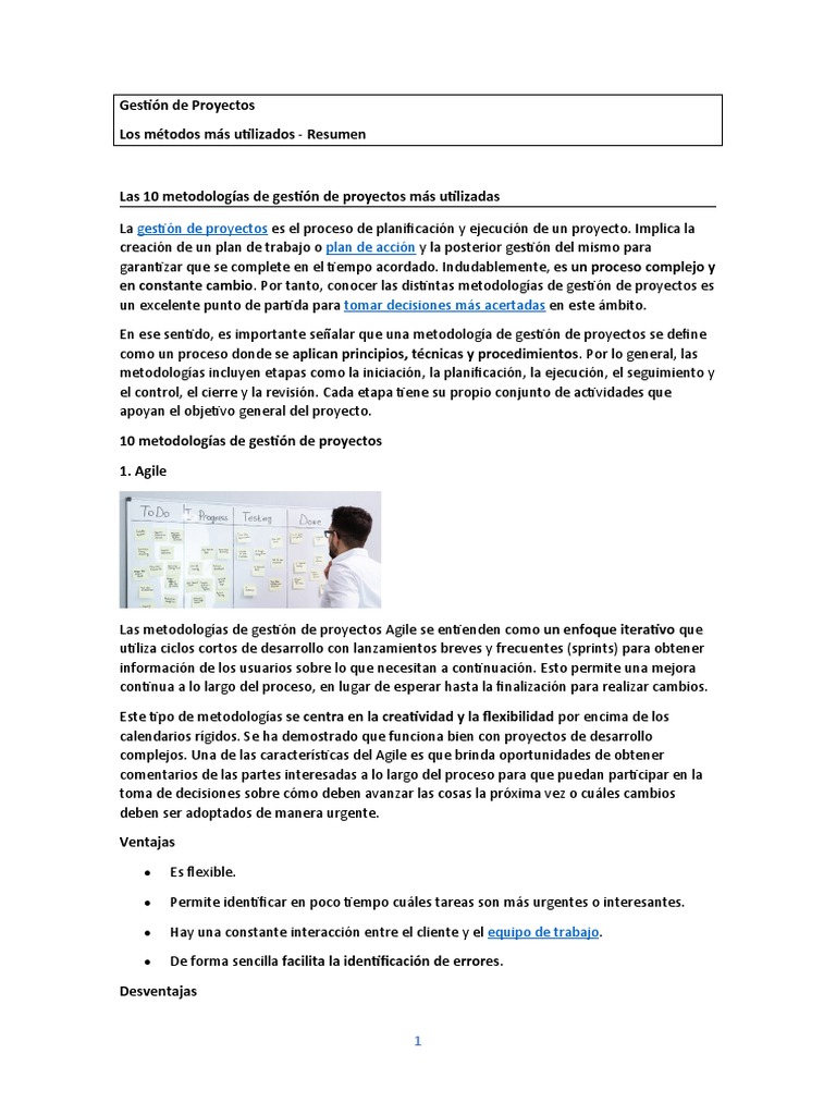 Gestión De Proyectos Pdf