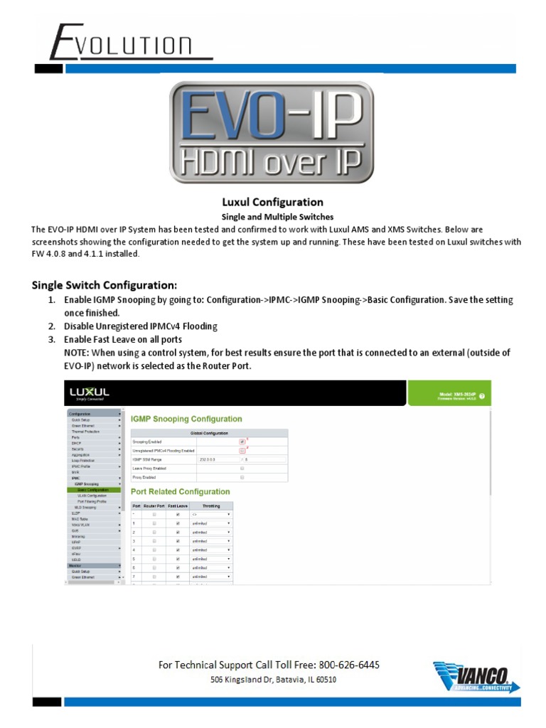 Luxul Admin Guide EVOIP-LUXUL-2-1 | PDF | Network Switch | Information ...