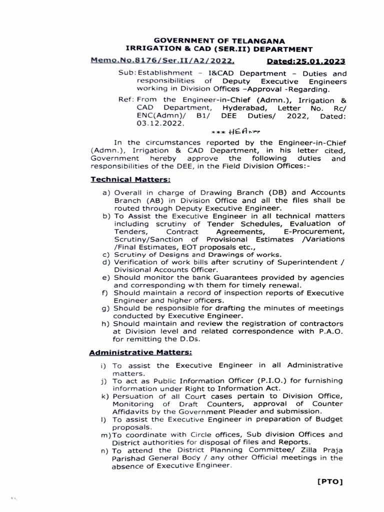 DEE Working in Division Office Duties I &cad Dept | PDF | Government ...