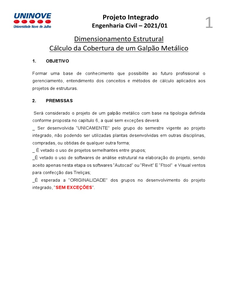 Roteiro Pi Estruturas | PDF | Análise estrutural | Engenharia Civil Roteiro Pi Estruturas | PDF | Análise estrutural | Engenharia Civil