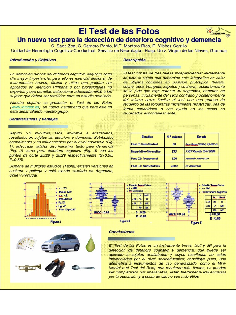 Test de Fotos para Deterioro Cognitivo | PDF | Neurociencia | Sicología
