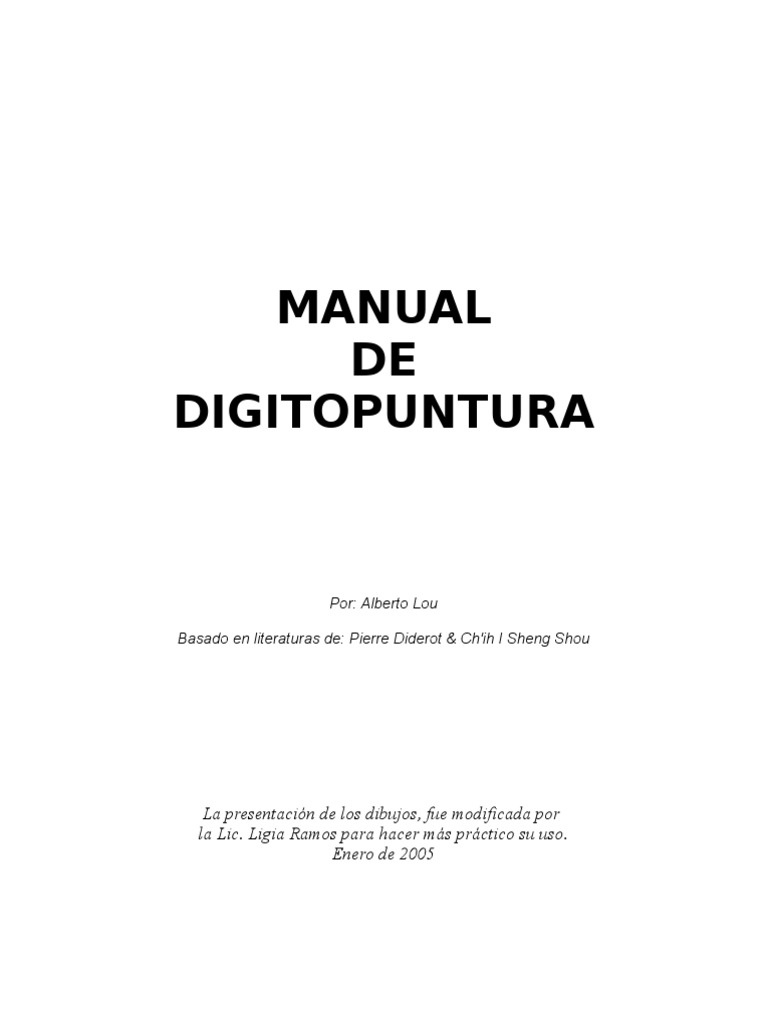 Manual de Digitopuntura y Beneficios | PDF | Acupuntura | Mano