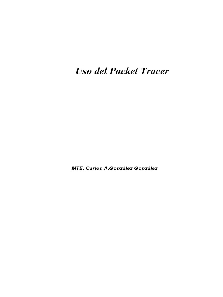 Tutorial Uso Packet Tracer | PDF | Red de computadoras | Aprendizaje