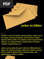 Formal Letter Writing- Grade 8- Sample Letters | PDF