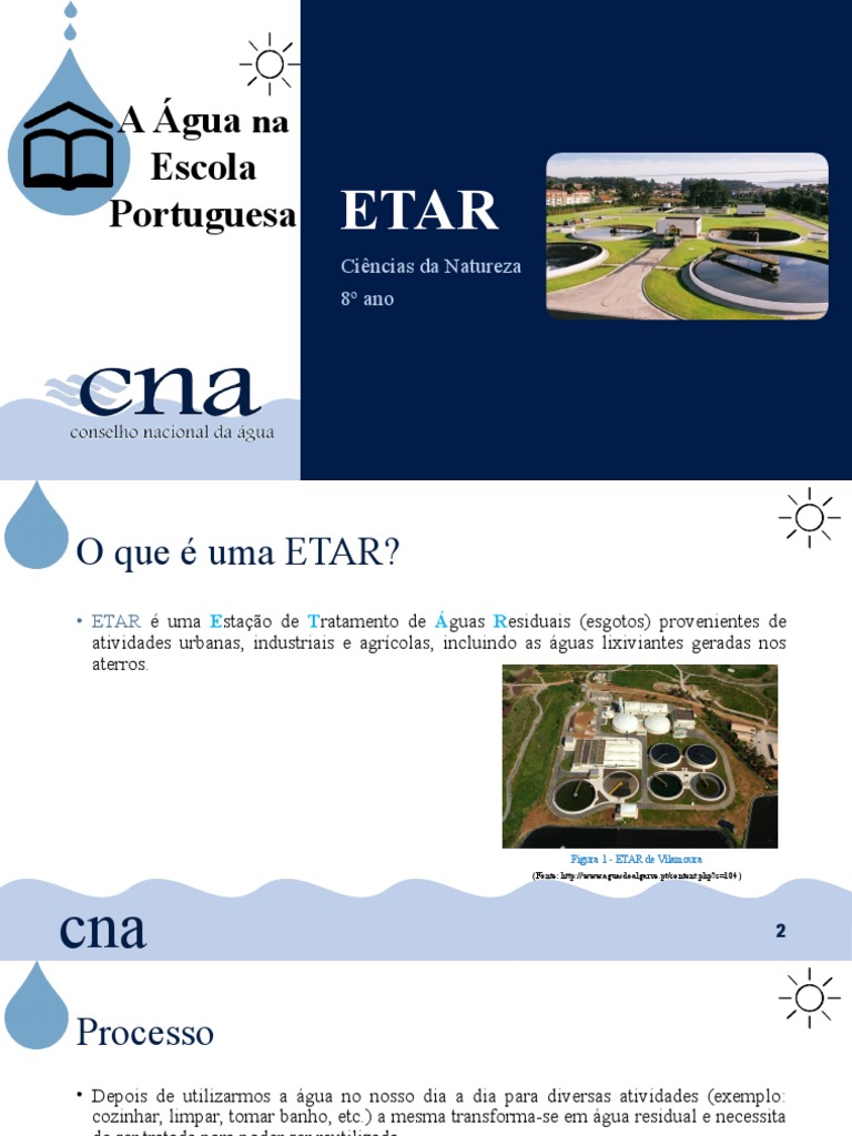 Etapa de Funcionamento de Uma Etar | PDF | Águas residuais | Química