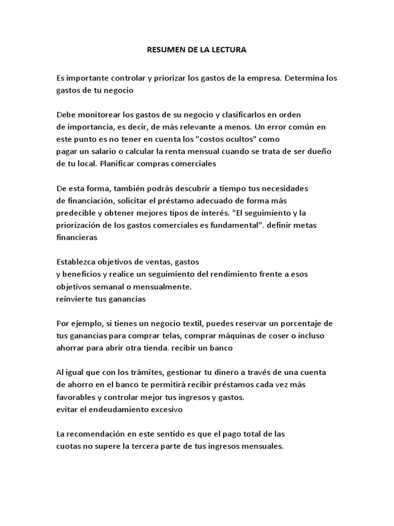 Resumen de La Lectura Gaby (1) | PDF